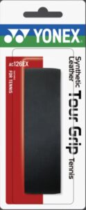 yonex synthetic leather tour grip tennis replacement grip (black)