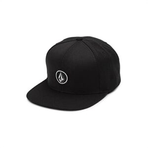 volcom mens volcom men's quarter twill hat baseball cap, black, one size us