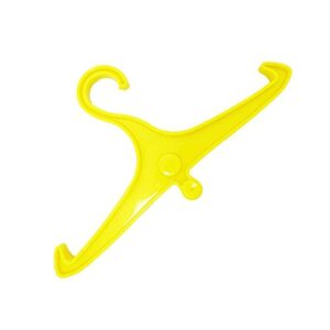 scuba choice diving multi-purpose anti-slip wetsuit hanger with din thread, yellow