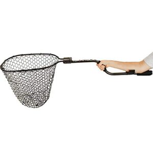 yakattack kayak folding leverage landing net, 12" x 20" hoop with foam extension