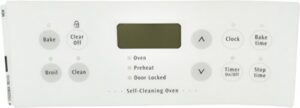 electrolux 316220804 frigidaire oven control overlay, white