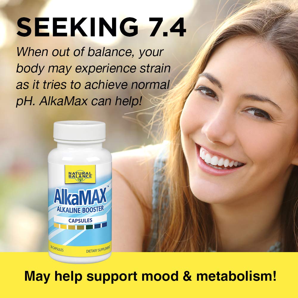 Natural Balance AlkaMax Capsules | pH Booster w/Calcium, Magnesium & Potassium | Formulated to Help Neutralize Acidity | 30 CT