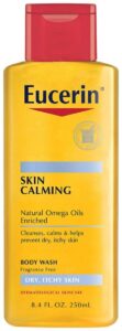 eucerin calming body wash daily shower oil, 8.4, oz