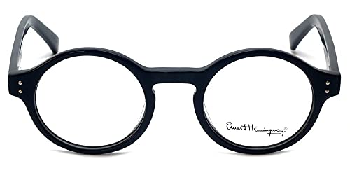 Ernest Hemingway Round Designer Eyeglasses H4616 Black Medium 47 mm Spring Hinge