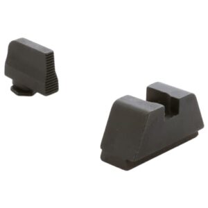 ameriglo optic compatible gl-429 xl tall black serrated .315" front, flat black .394" rear sight set compatible with glock