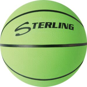 sterling neon green junior & youth size 5 (27.5") indoor/outdoor rubber basketball