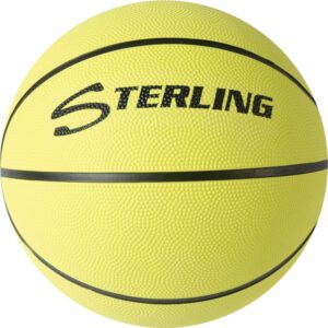 sterling neon yellow men's size 7 (29.5") indoor/outdoor rubber basketball