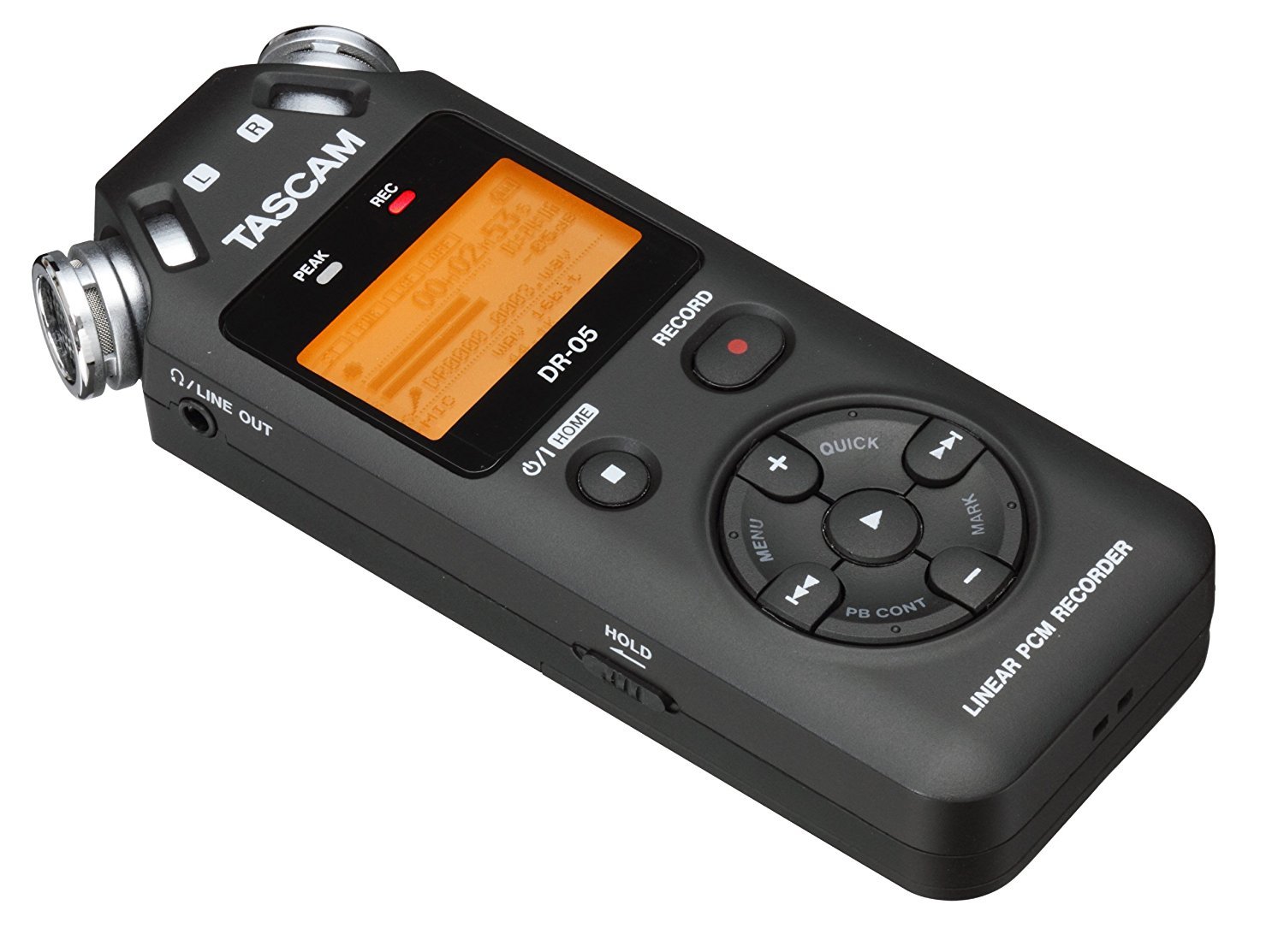 Tascam Portable Studio Recorder, Black, 7.5 x 2.4 x 1.2 inches (DR-05V2)