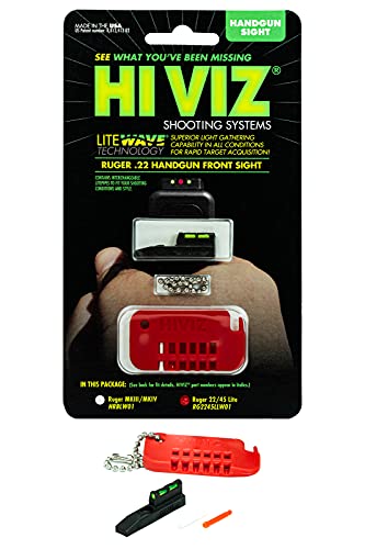 HIVIZ RG2245LLW01 Interchangeable Front Handgun Sight for Ruger 22/45 Lite Model