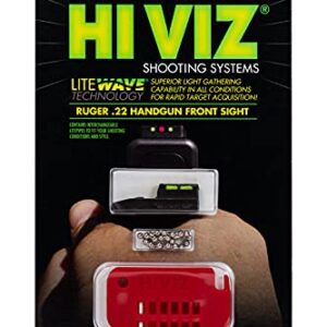 HIVIZ RG2245LLW01 Interchangeable Front Handgun Sight for Ruger 22/45 Lite Model