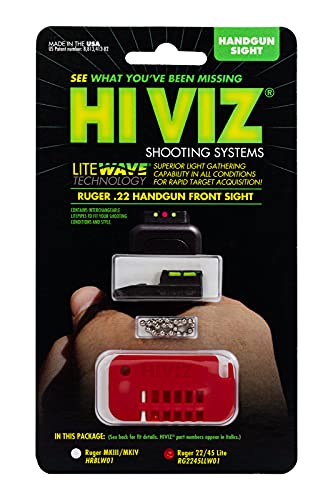 HIVIZ RG2245LLW01 Interchangeable Front Handgun Sight for Ruger 22/45 Lite Model