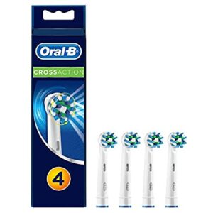 oral b cross action electric toothbrush replacement brush heads refill, 4count