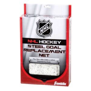 franklin sports nhl hockey goal replacement net - 72" official size goal replacement netting - outdoor street hockey goal net - easy attach official size net - 72" x 48" x 30",white