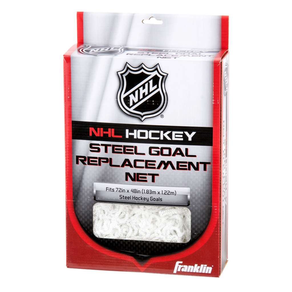 Franklin Sports NHL Hockey Goal Replacement Net - 72" Official Size Goal Replacement Netting - Outdoor Street Hockey Goal Net - Easy Attach Official Size Net - 72" x 48" x 30",White