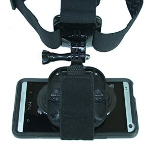 Action Mount Universal Smartphone Mount, Black, Adjustable, Compatible with GoPro Cameras and iPhones