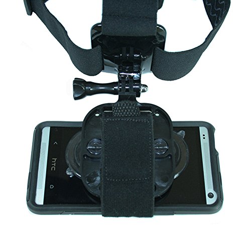 Action Mount Universal Smartphone Mount, Black, Adjustable, Compatible with GoPro Cameras and iPhones