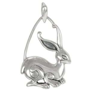 moonlight mysteries sterling silver rabbit pendant jewelry