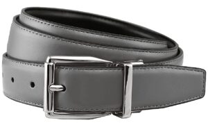 4010r-np-rb30 reversible belt genuine leather dress casual belt 1-1/8"(30mm) wide (black/gray, 36)