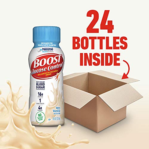 Boost Ready To Drink, Glucose Control Vanilla, 8 FL ounce (Pack of 24)