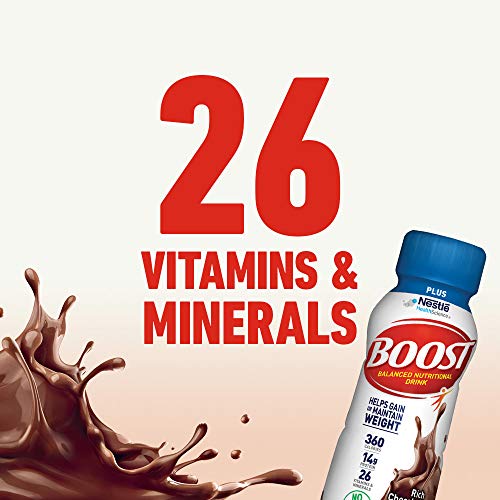 Boost Plus Complete Nutritional Drink, Rich Chocolate, 8 Fl Oz (Pack of 24)