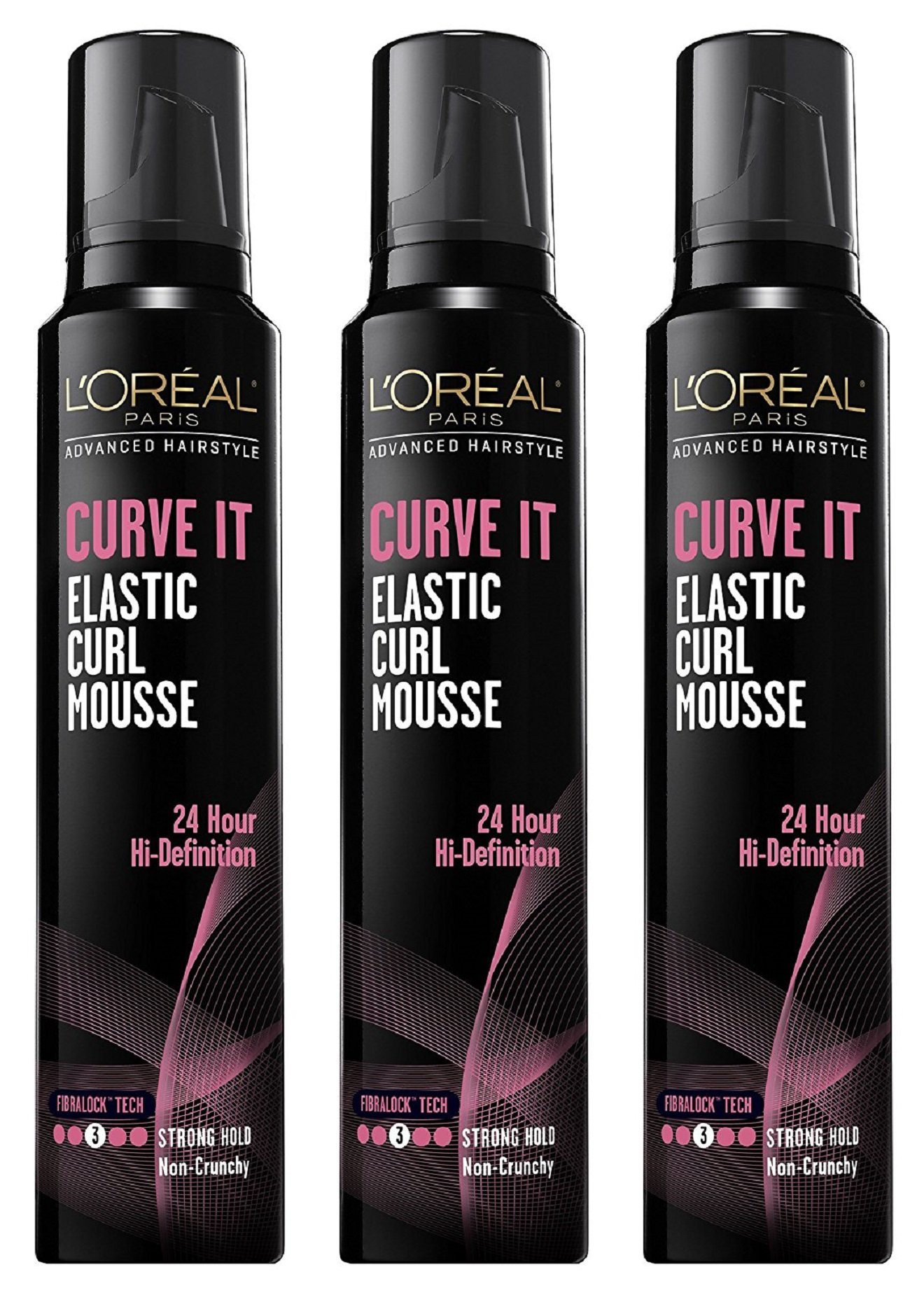 Loreal Advances Hair Style Curve It Curl Mousse 8.3z (Pack of 3)