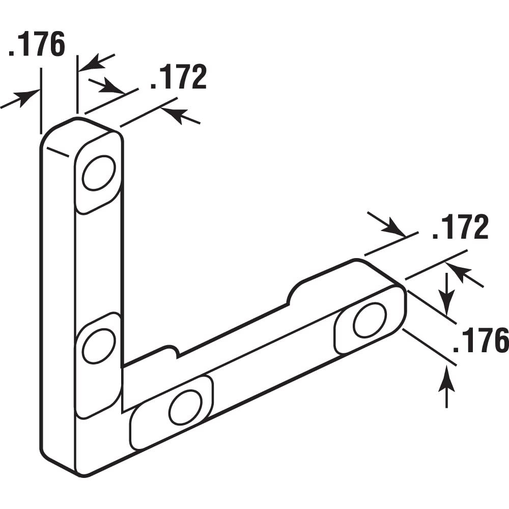 Prime-Line PL 14327 Window C Sash Corner, Zinc Metal (20 Pack)