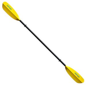 cannon paddles nokomis fx touring kayak paddle with yellow fiberglass reinforced polymer blades (2-piece), black/yellow, 240cm