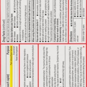 Tylenol Sinus Severe Daytime Cold & Flu Relief Medicine Caplets, Non-Drowsy Pain Reliever, Fever Reducer Expectorant & Decongestant, Acetaminophen, Guaifenesin & Phenylephrine HCl, 24 ct