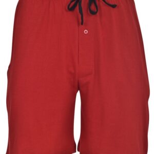 Hanes Men’s 2-Pack Cotton-Rich Jersey Blend Knit Short, 7.5" Inseam, Red/Black, XX-Large