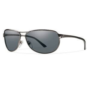 smith gray man elite elite sunglasses - matte gunmetal | gray