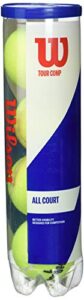 wilson sporting goods tour comp tennis ball - 4 ball can yellow (wrt102600)