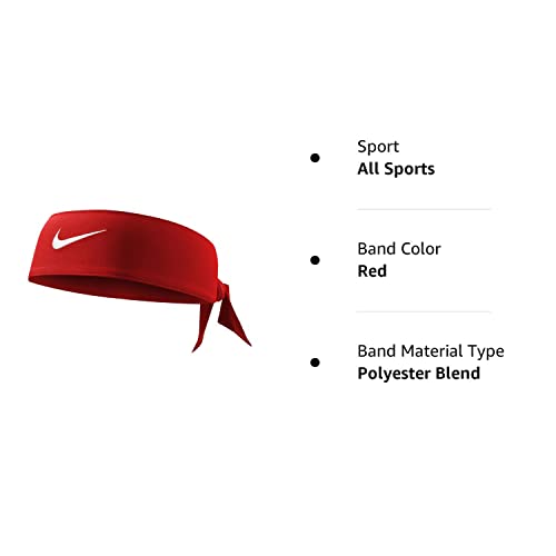 Nike Women's Dri-Fit Head Tie 2.0, Varsity Red/White, One Size