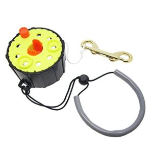 scuba choice dive 100' finger reel spool with spin/lock latch, and lanyard