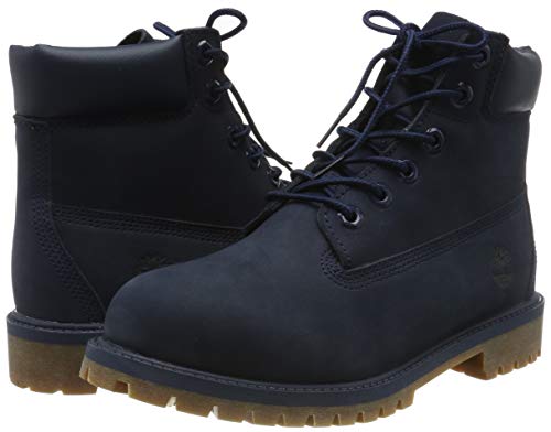 Timberland Womens Premium Combat & Lace-Up Boots Blue 6 Medium (B,M)