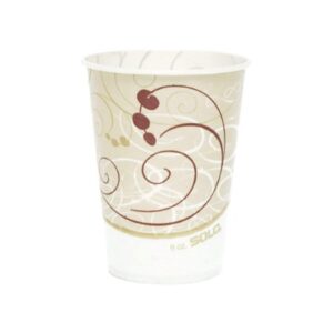 solo cup company symphony design wax-coated paper cold cup scc r9nsym