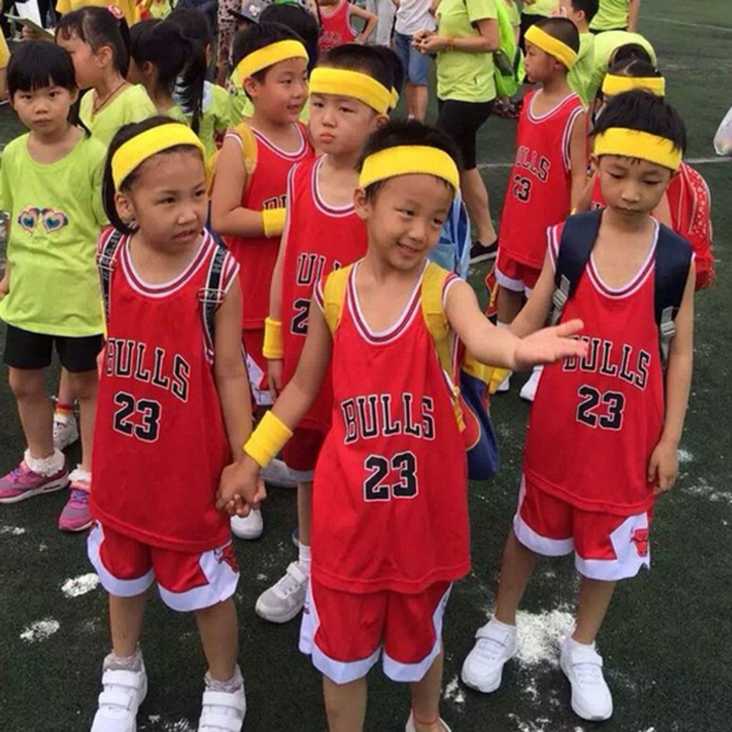 Mallofusa ? 10 PCS Cotton Sports Basketball Headband/Sweatband Head Sweat Band/brace Gift Party Outdoor Activities (Yellow)