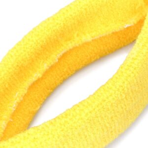 Mallofusa ? 10 PCS Cotton Sports Basketball Headband/Sweatband Head Sweat Band/brace Gift Party Outdoor Activities (Yellow)