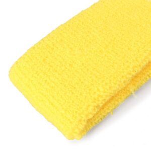 Mallofusa ? 10 PCS Cotton Sports Basketball Headband/Sweatband Head Sweat Band/brace Gift Party Outdoor Activities (Yellow)