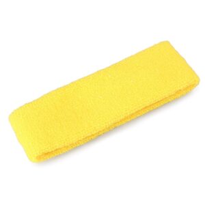 Mallofusa ? 10 PCS Cotton Sports Basketball Headband/Sweatband Head Sweat Band/brace Gift Party Outdoor Activities (Yellow)