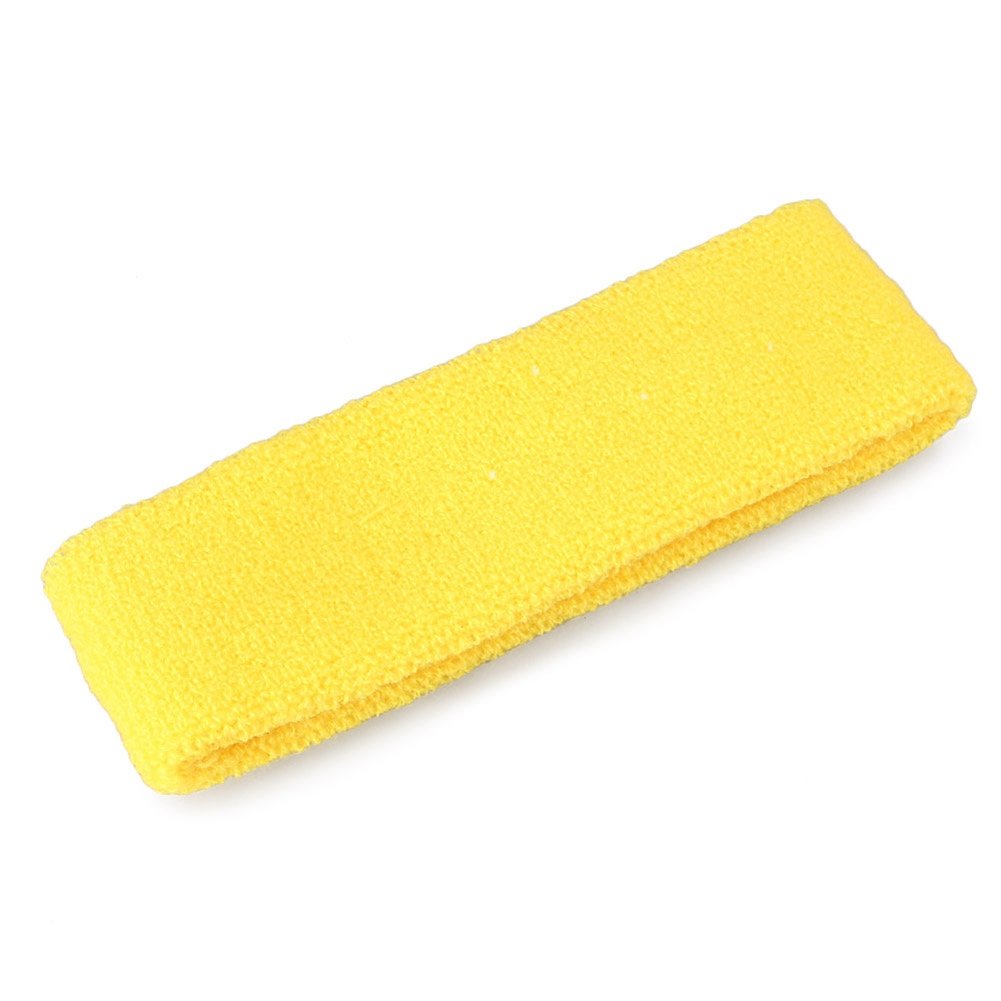 Mallofusa ? 10 PCS Cotton Sports Basketball Headband/Sweatband Head Sweat Band/brace Gift Party Outdoor Activities (Yellow)