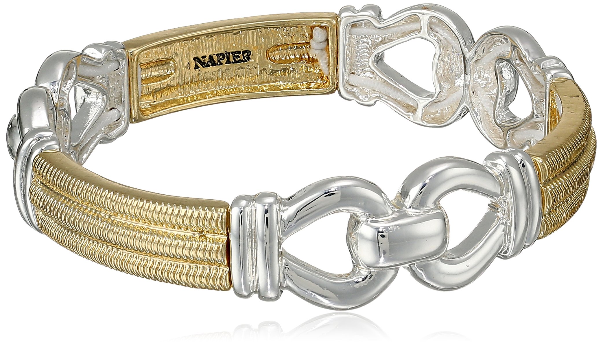 Napier "Gold Rush" Two-Tone Link Stretch Bracelet