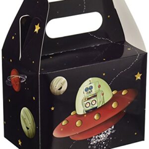 Ginger Ray Spaceship Paper Party Boxes Birthday Favour, 5 Pack