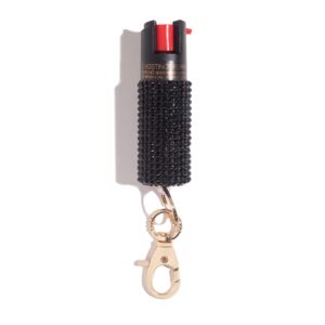 pepper spray keychain for women – fashionable & powerful, our 10% oc, no gel sprays long range and is specifically designed for women, safe, accessible, easy to use, no accidents, and refillable