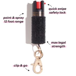 Pepper Spray Keychain for Women – Fashionable & Powerful, our 10% OC, No Gel Sprays Long Range and is Specifically Designed for Women, Safe, Accessible, Easy to Use, No Accidents, and Refillable