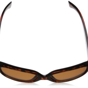 Foster Grant Women's Election Wrap Polarized Sunglasses, Tortoise/Brown, 58 mm