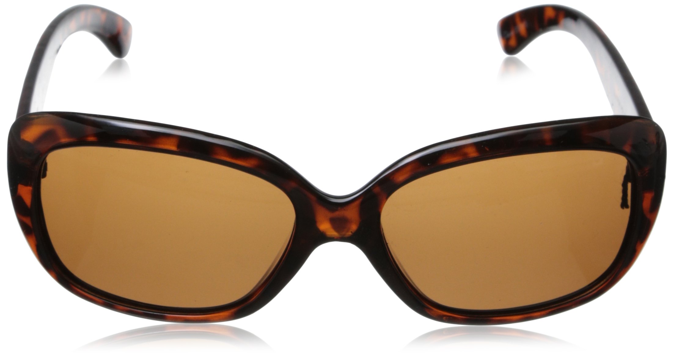 Foster Grant Women's Election Wrap Polarized Sunglasses, Tortoise/Brown, 58 mm