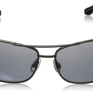 Foster Grant Men's Oscar Wrap Sunglasses, Gunmetal/Smoke, 64 mm