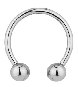 forbidden body jewelry 16g 12mm surgical steel internally threaded horseshoe body piercing ring