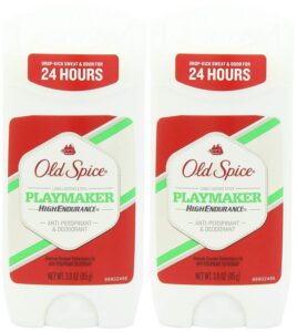 old spice high endurance invisible solid antiperspirant deodorant, playmaker scent, 3 ounce (pack of 2)