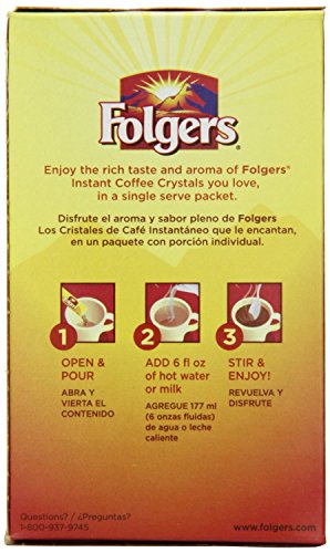 (3 Pack) Folgers Classic Roast Instant Coffee Crystals, 7-Count